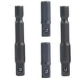 2pcs 1/4" Drill Socket Adapter For Impact Driver Hex Shank To Square ...