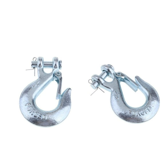 2pcs 1/4 inch Clevis Slip Hook with Safety Heavy Stainless Steel Towing ...
