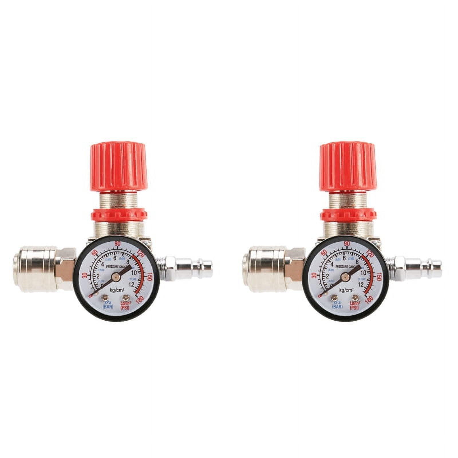 2pcs 1/4Inch Pressure Regulator Air Compressor Pressure Regulator ...