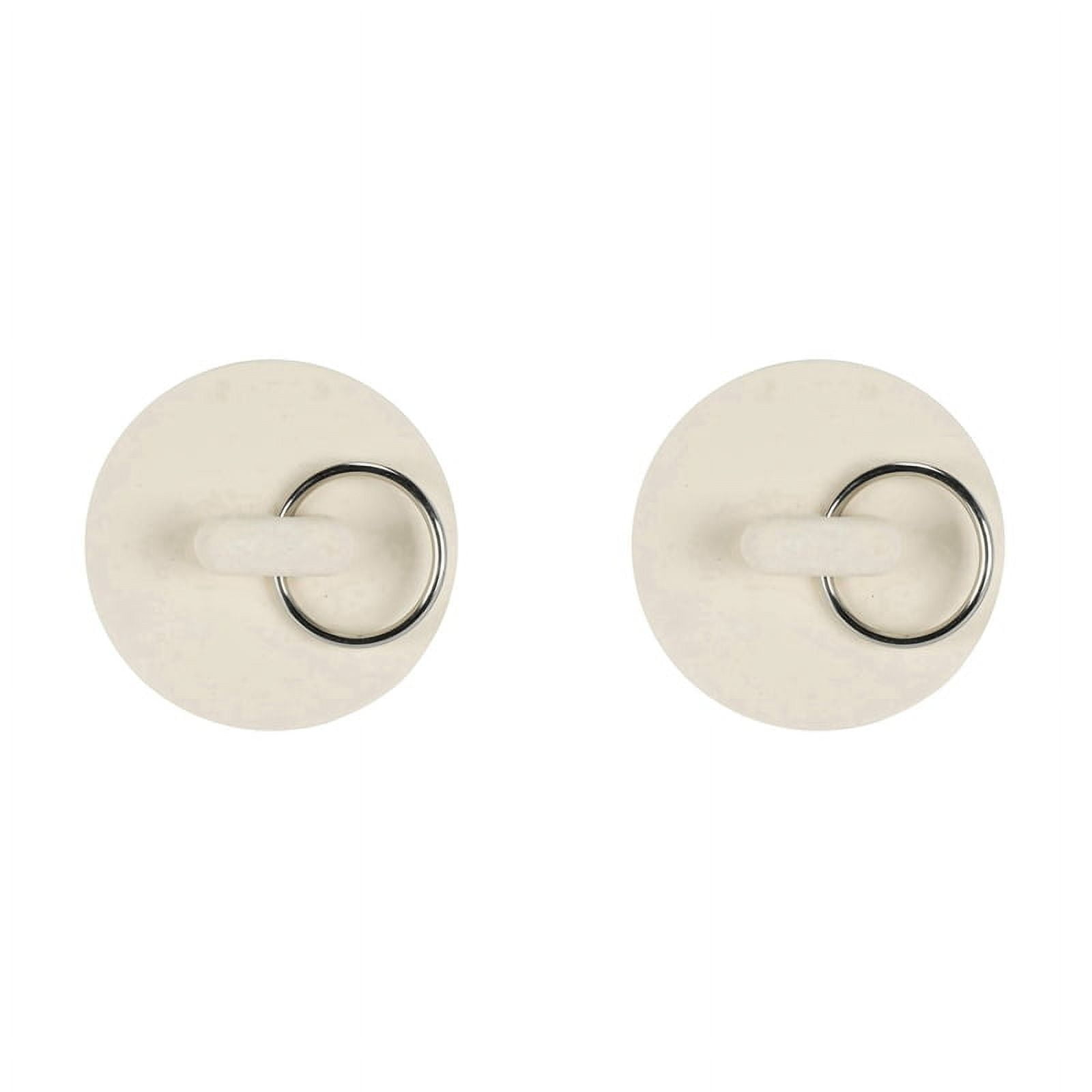 2pcs 1 5/8in White Rubber Wash Basin Bathtub Plug Sink Plug Drain Pipe ...