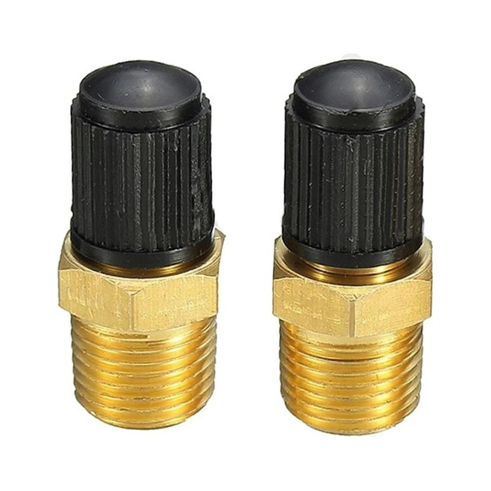 2pcs 1/8 inch NPT Solid Brass Air Compressor Tank Fill Valve Hexagonal ...