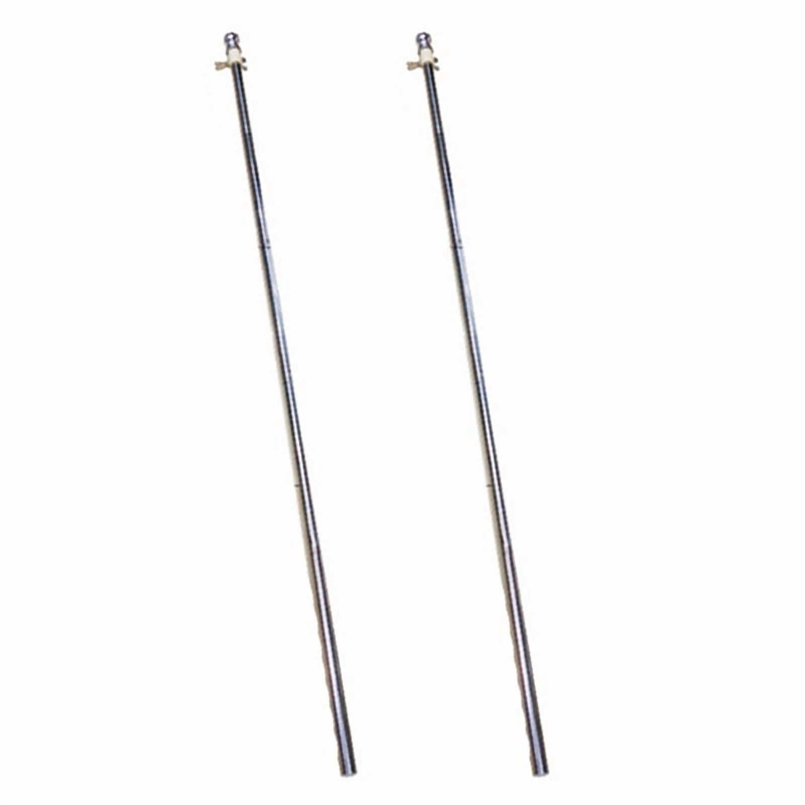 2pcs 1.8M Telescopic Flag Pole Flagpole Guide Banner Flag Pole Set ...