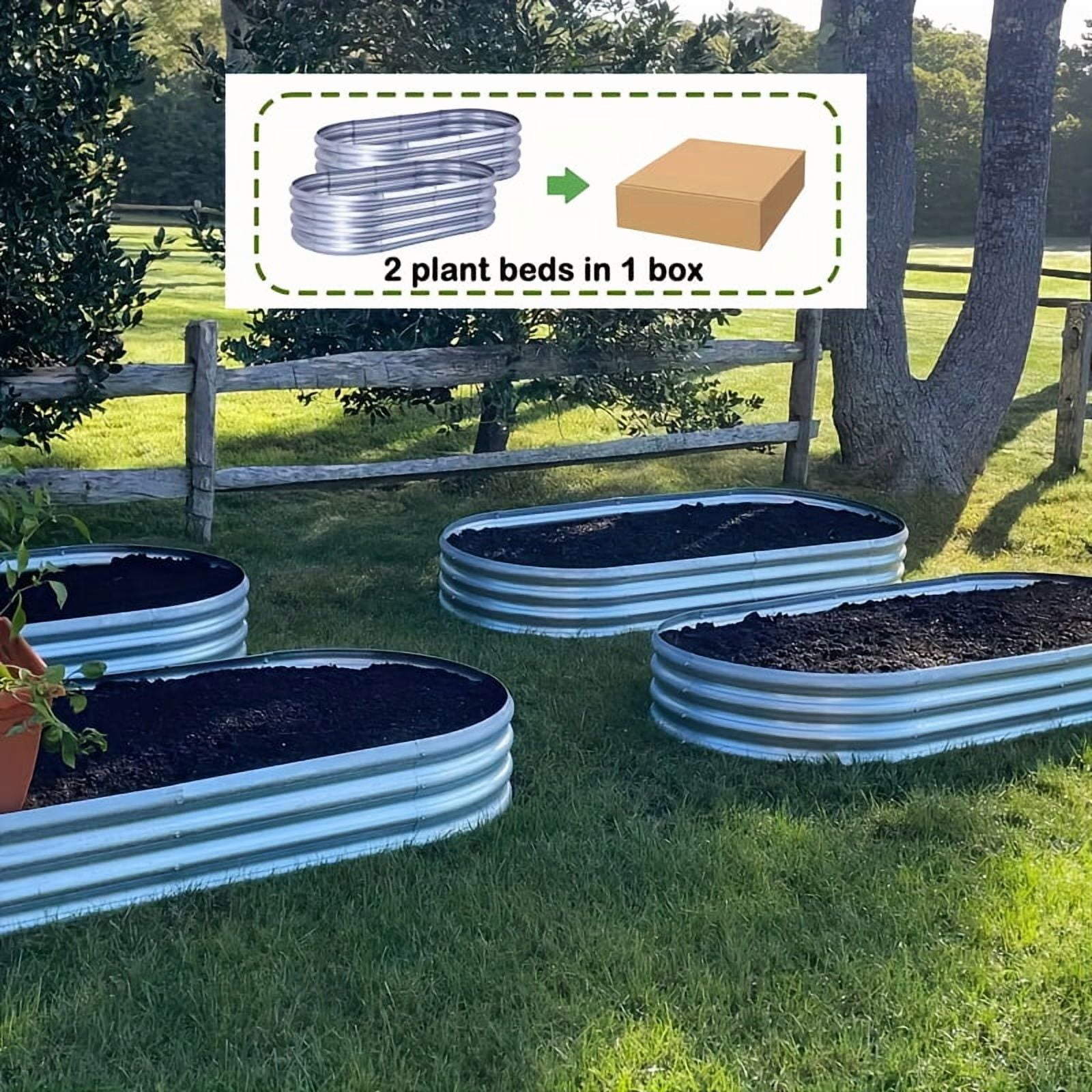 2pcs(1 Package Includes Two Set), Land Guard Galvanized Raised Garden ...