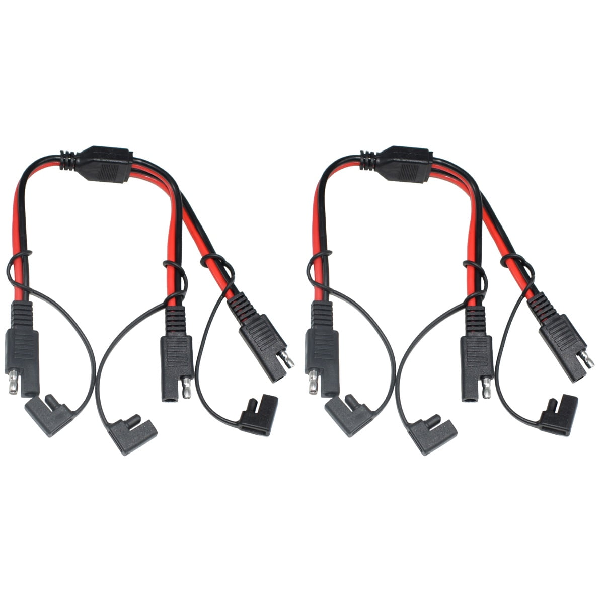 2pcs 1 to 2 SAE Power Extension Cable SAE Power Plug Adapter Wire ...