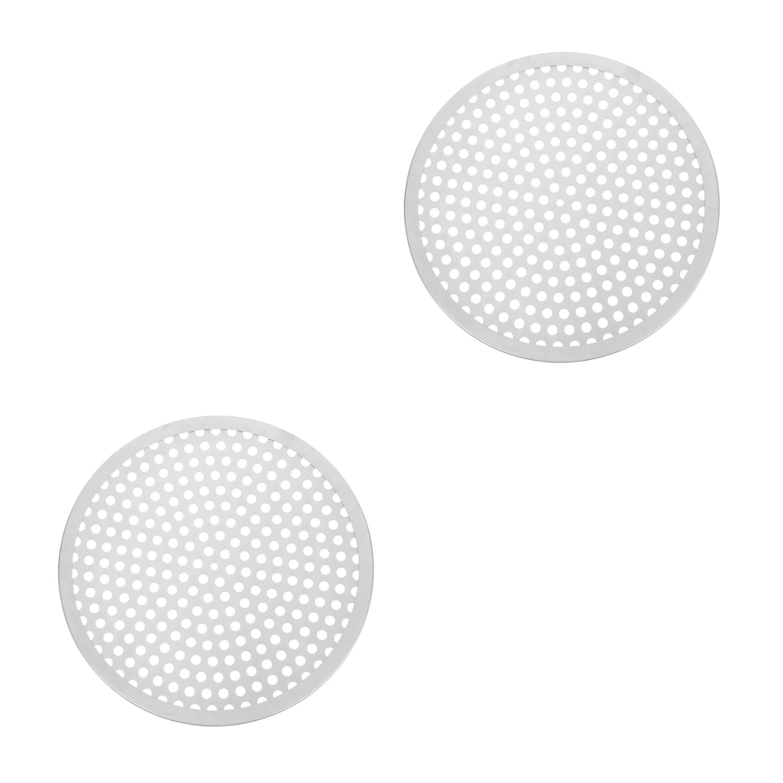 2pcs 10 Inch Punched Pizza Baking Tray Stainless Steel Perforated Pizza ...