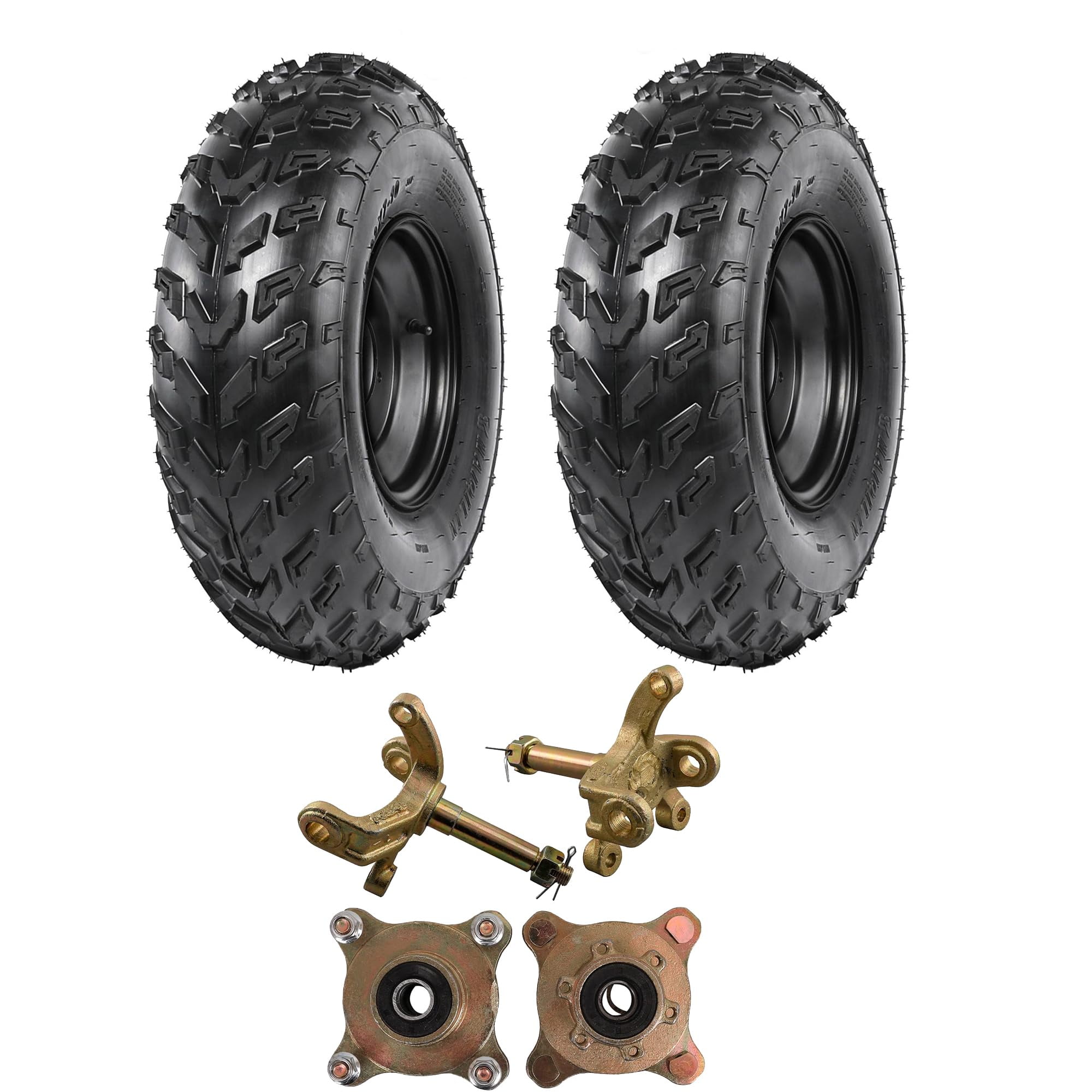 2pcs 10" Wheels 23x7-10 23x7x10 ATV Tire and 4 Lug Rim 110mm Wheel Hub ...