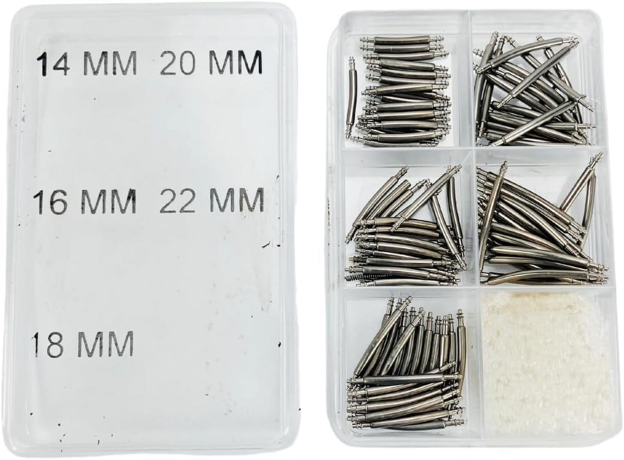 2pcs 100 Piece Set Assorted Size Curved Spring Bars | Contains 20 ...