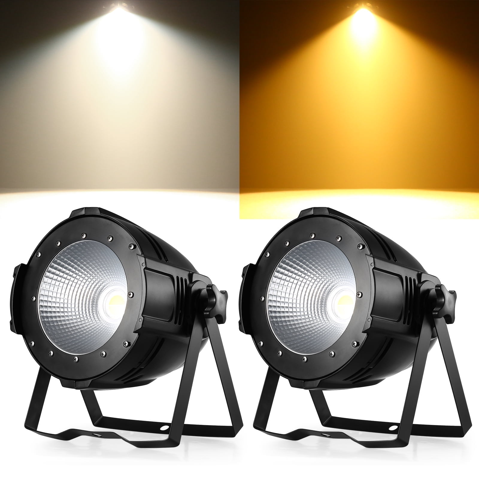 2pcs 100W COB Lights, LED Par Light Warm White & Cool White Stage Wash ...