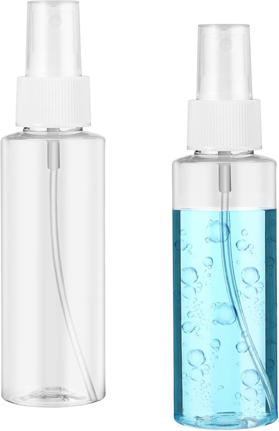 2pcs 100ml Clear Refillable Travel Spray Bottles for Cosmetics and ...