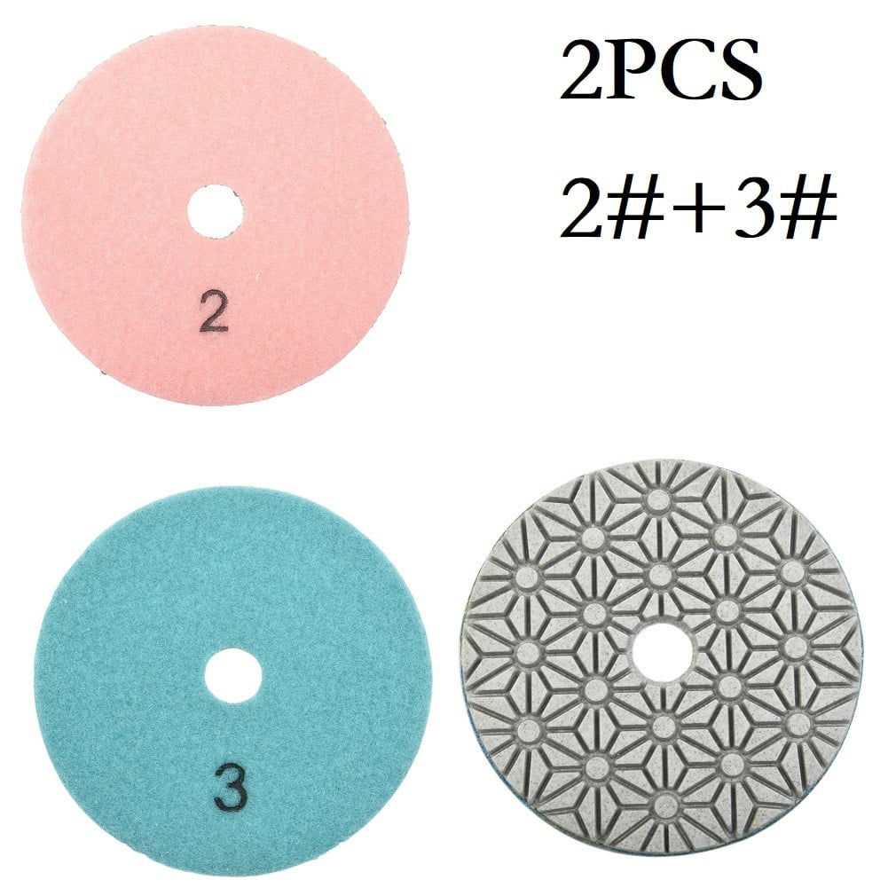 2pcs 100mm 4inch Dry/wet 3 Step Polishing for Pads for Granite tile ...
