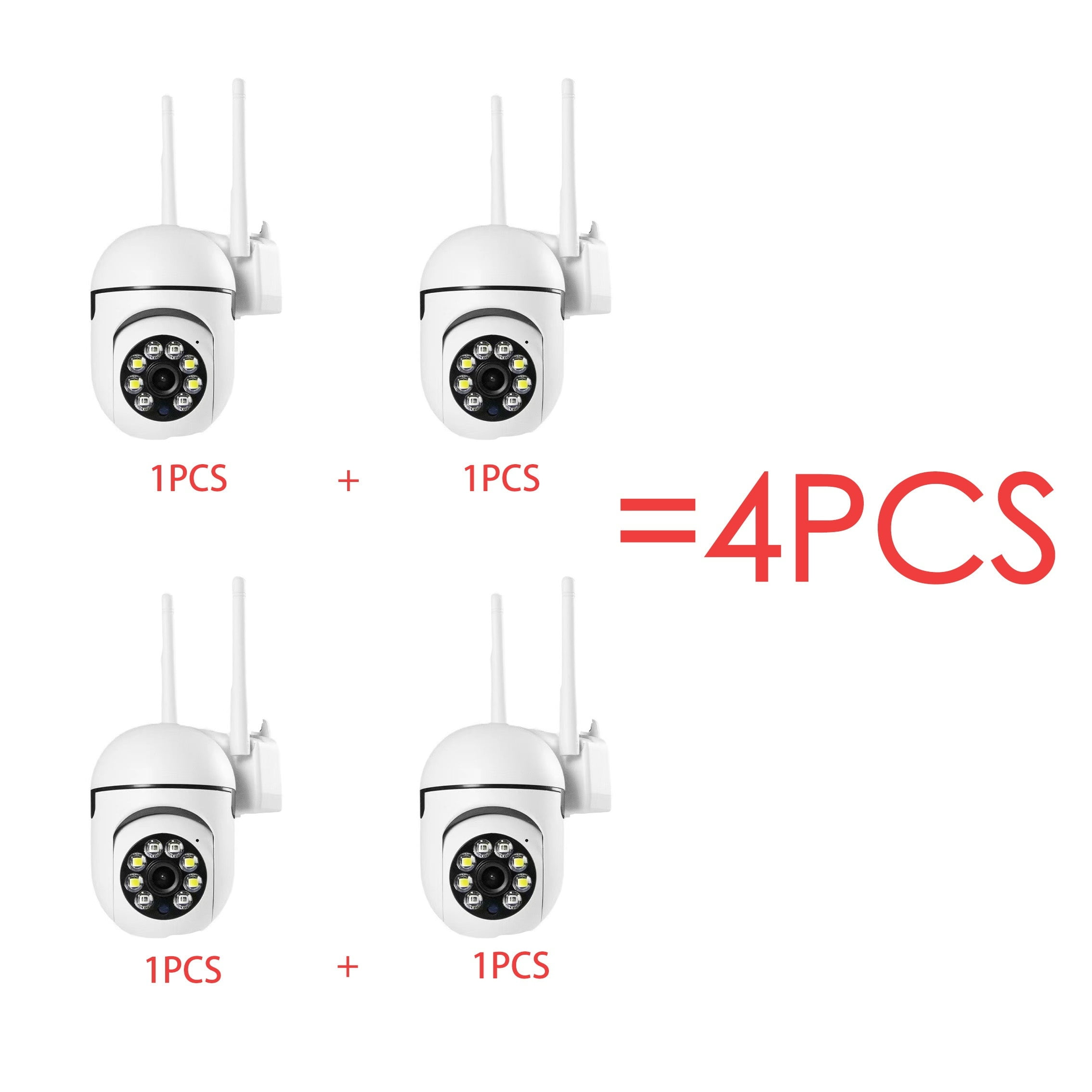 2pcs 1080P Full HD Outdoor Wireless Security Camera - Night Vision ...