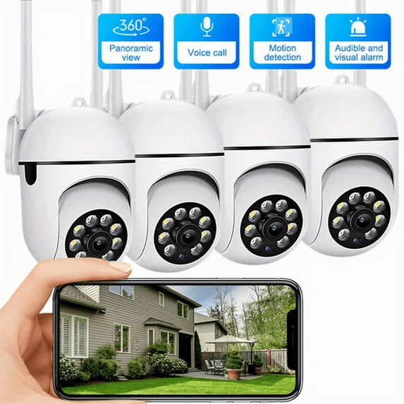 2pcs 1080P Smart Dome Cameras, Wireless WIFI Camera, PTZ Camera, Smart ...