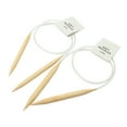 2pcs 10mm 12mm Bamboo Wooden Circular Sewing Crochet Knitting Needles ...
