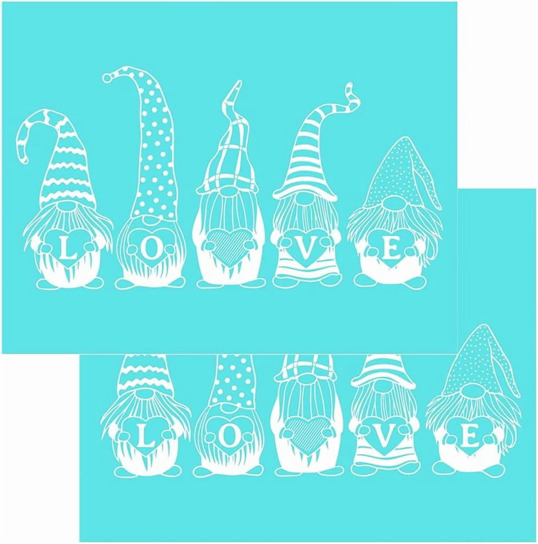2pcs 11x8.6 Inch Self-Adhesive Silk Screen Printing Stencil Dwarfs Silk ...