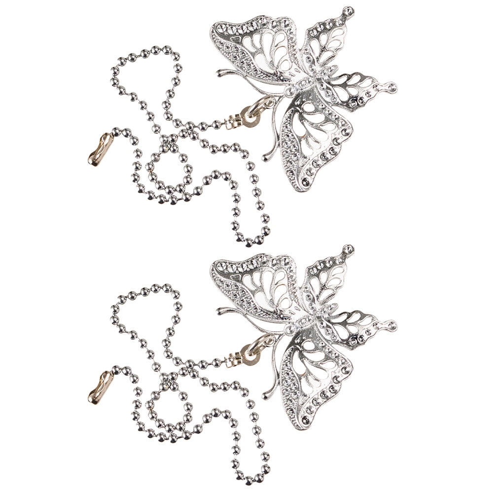 2pcs 12 Inches Light Chain Extension Butterflies Pendant Pull Chains ...