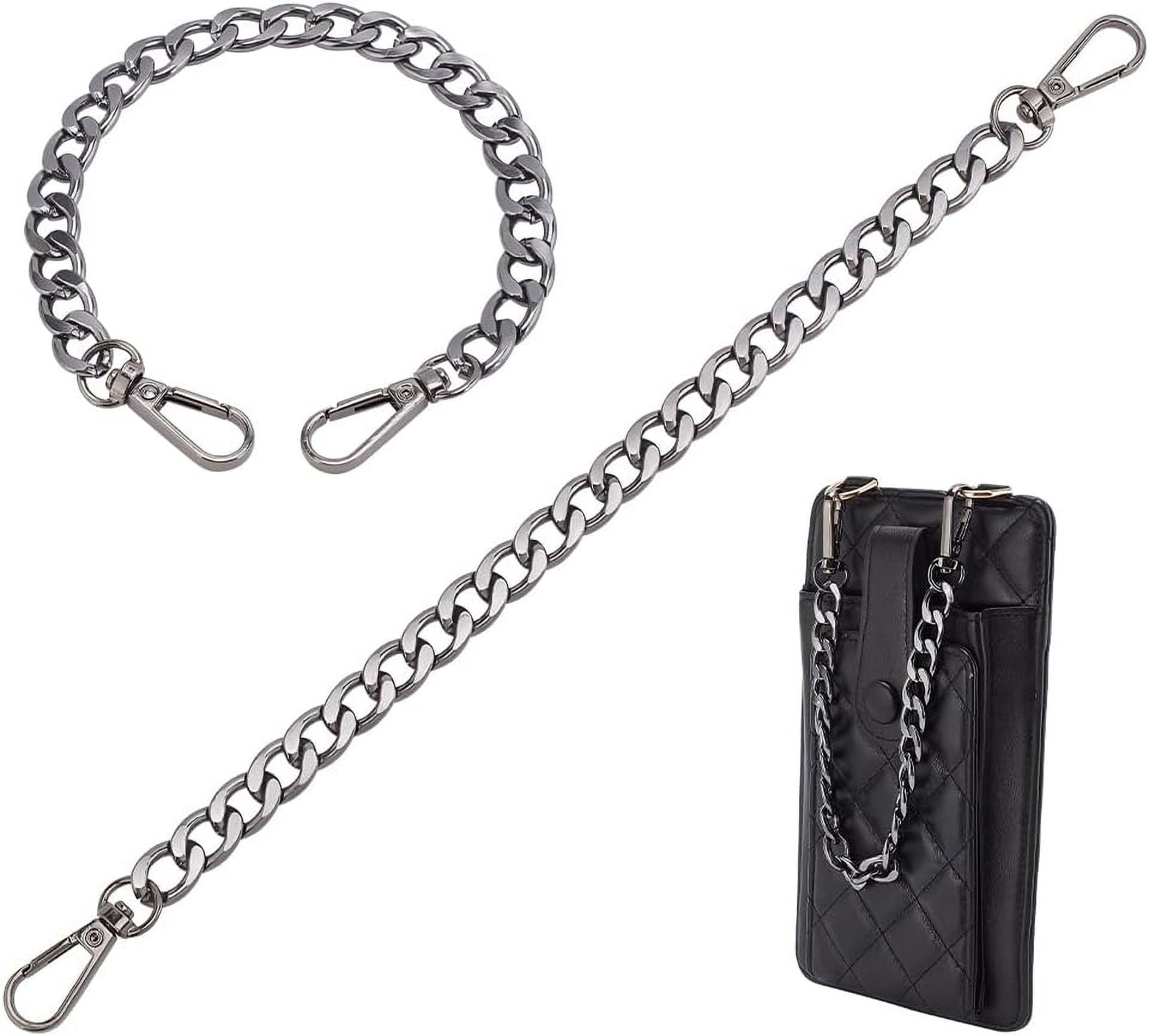 2pcs 12 inch Aluminum Chain Strap Gunmetal Bag Purse Chain Straps ...