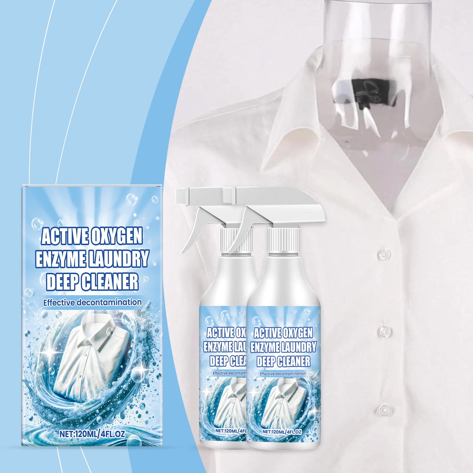 2pcs 120ml Clothing Stain Remover & Laundry Cleaner Degreaser: Powerful ...