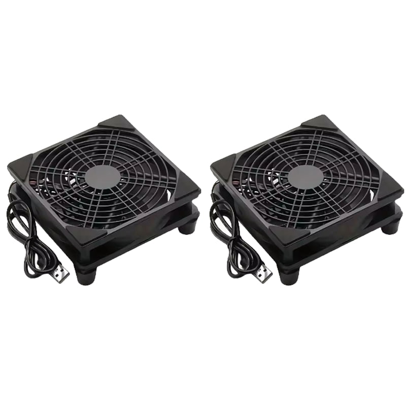 2pcs 120mm Fan Router Cooling Fan Diy Pc Cooler Box Tv Wireless Silent ...