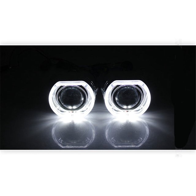 2pcs 12V 2.5 inch Square LED Day running angel eyes white DRL LED angel ...