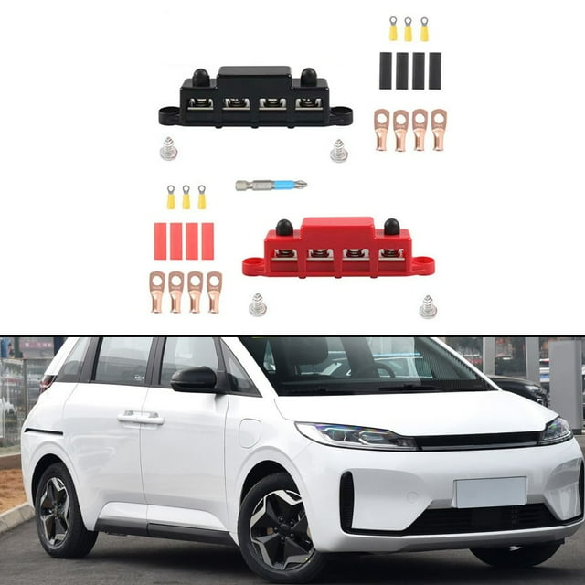 2Pcs 12V-48V M8 Bus Bar Power Distribution Block Set for Car, Truck ...