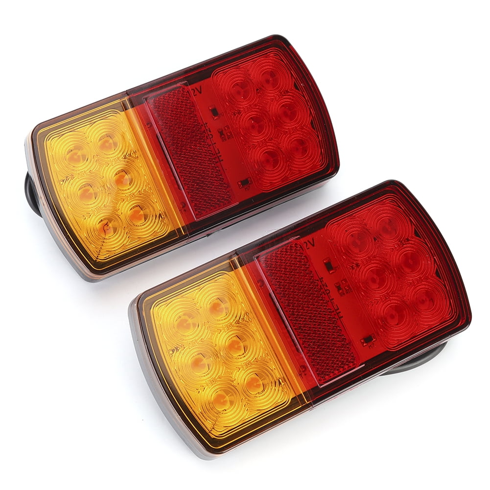 2pcs 12V Truck Side Marker Light Lamp 12LED Dual Color 6000K High ...