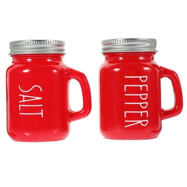 MAIA Ceramic Salt and Pepper Shakers Set Salt Container 18oz Spice Jar ...