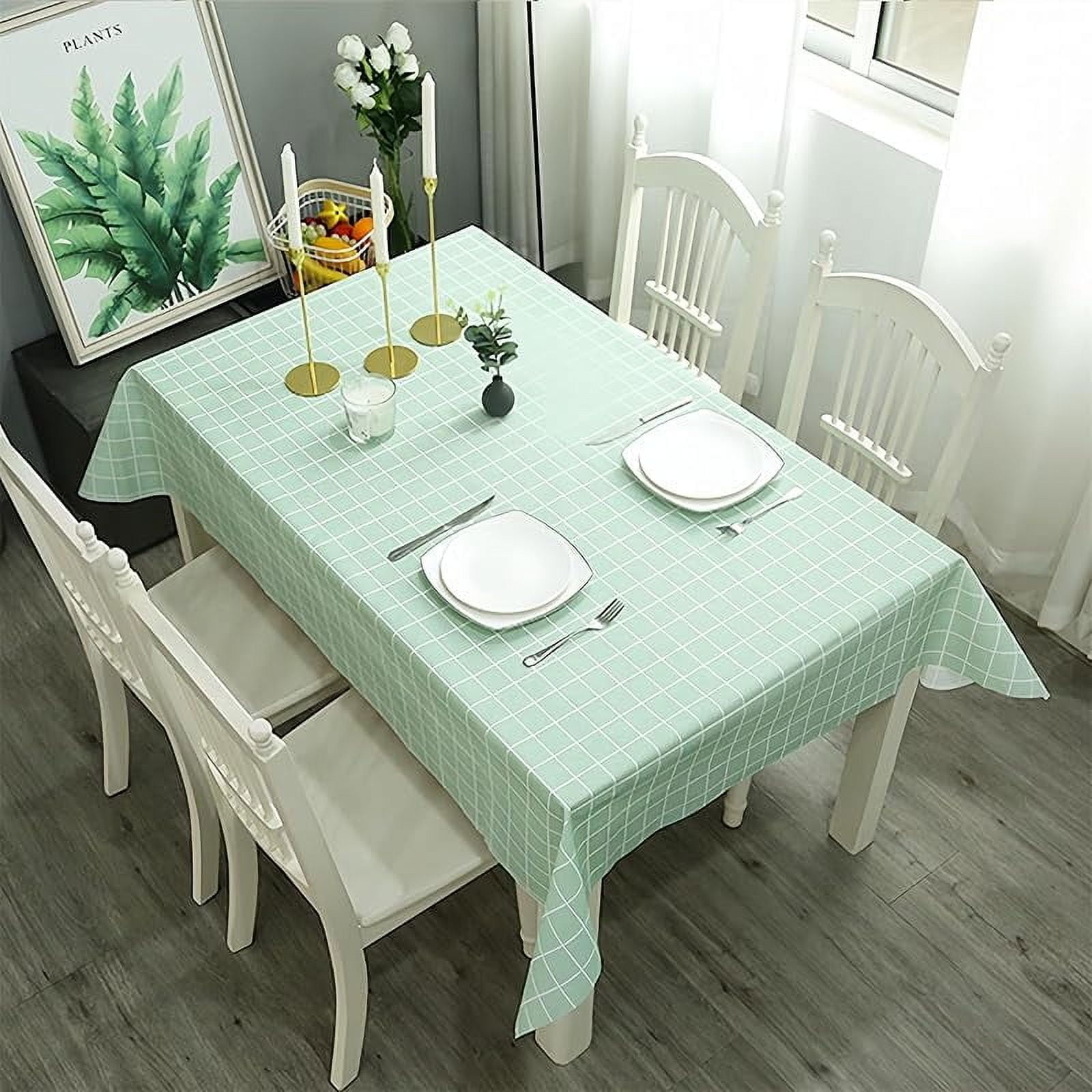 2pcs 137*180cm Plastic Tablecloths Waterproof PVC Table Cloth Wipeable ...