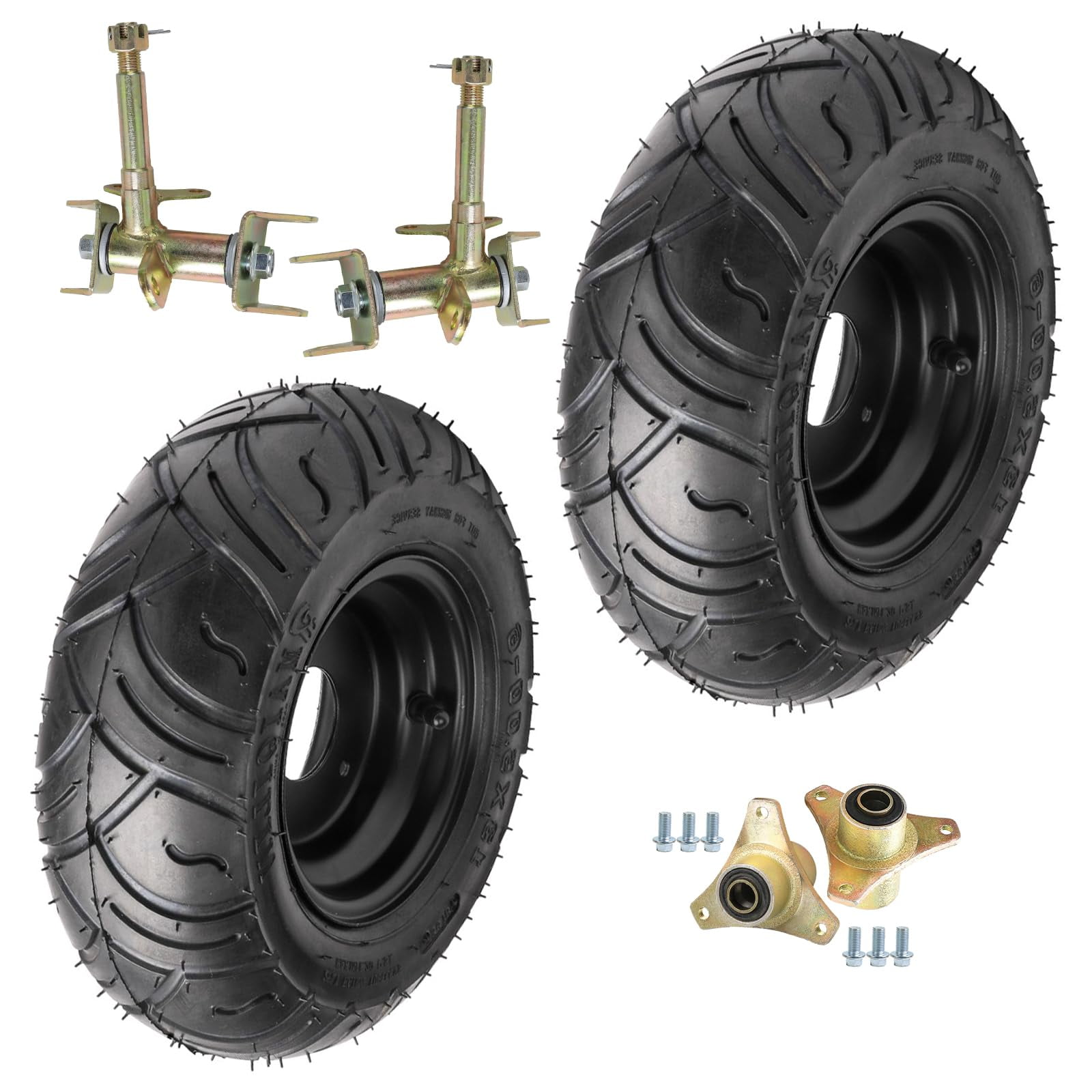 2pcs 13x5.00-6 Tire and Wheel Rim Assembly 13x5-6 Lawn Mower Tire 6" Go ...