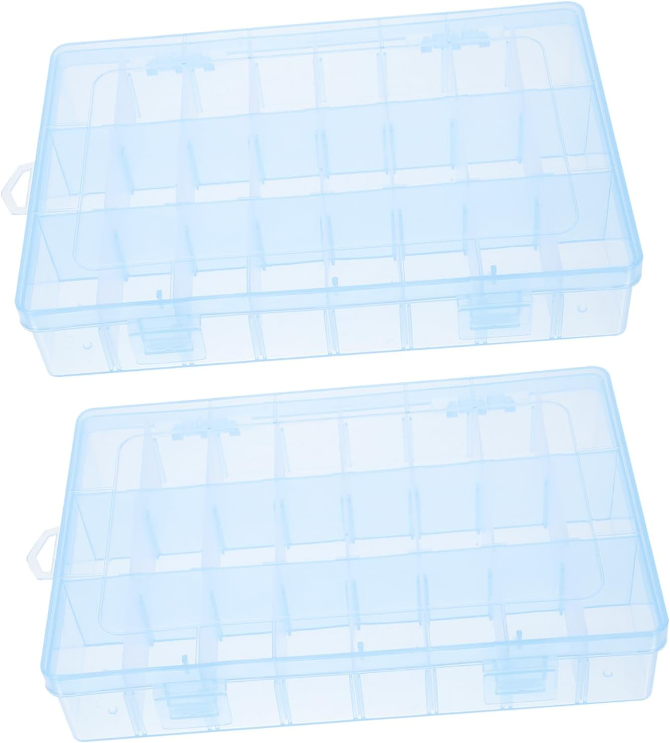 2pcs 15 Grid Storage Box Small Plastic Container Bead Containers Bead ...