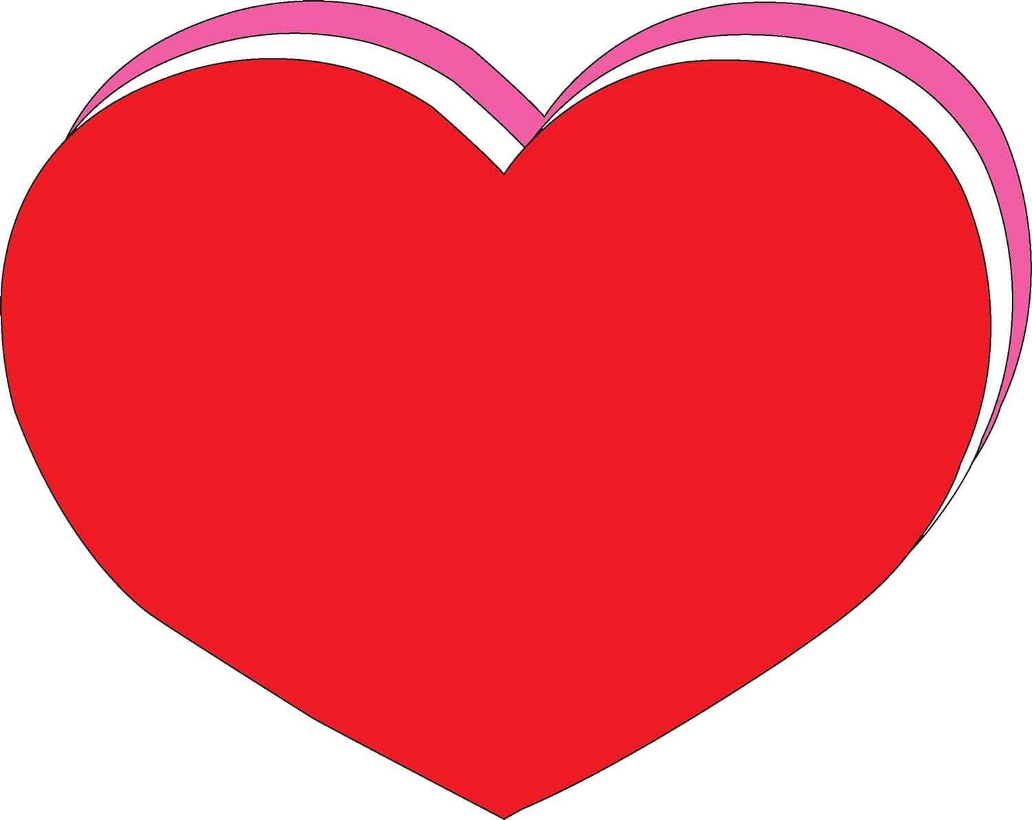 2pcs 15 Tri-Color Heart Super Creative Cut-Outs 8x10in Construction ...