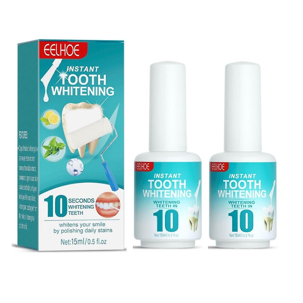 2pcs 15ml Teeth Whitening Paint, Tooth Polish Uptight White, Instant ...