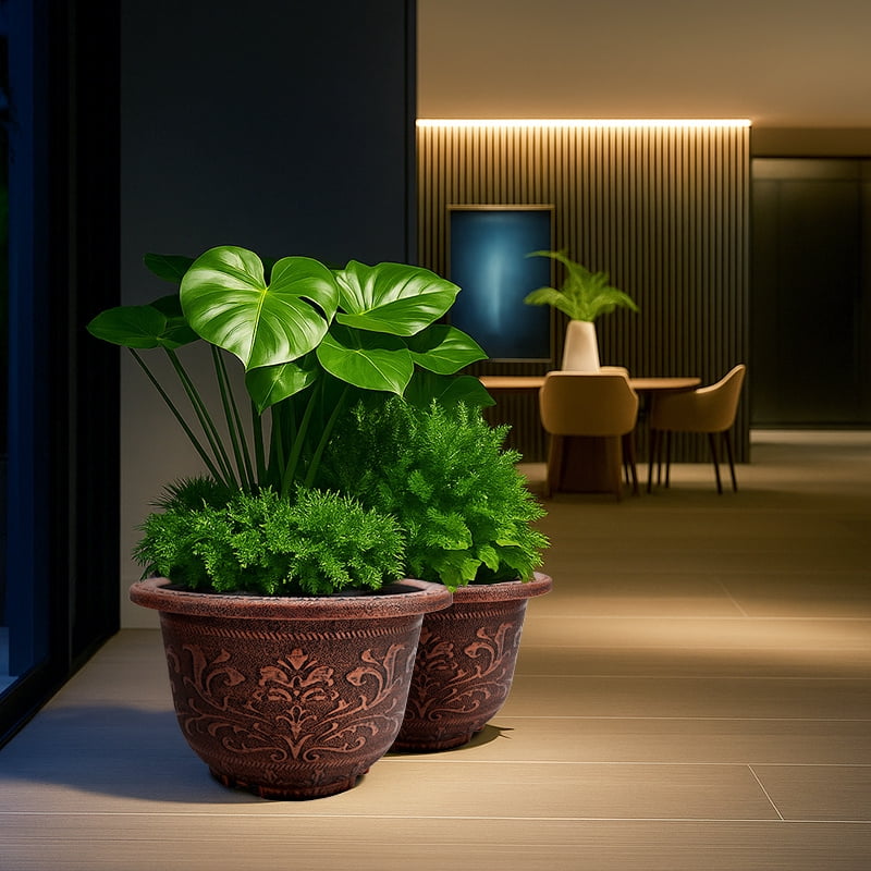 2pcs 16" European Flower Pots - Ancient Copper & Thickened Design ...