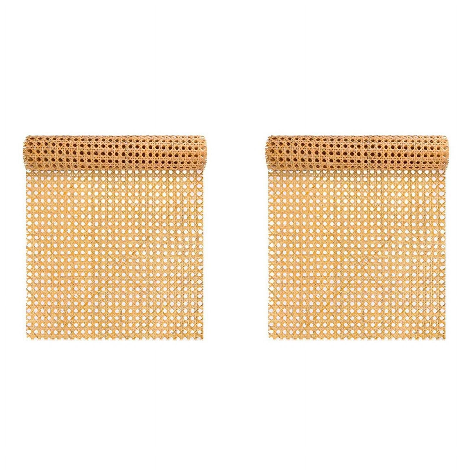 2pcs 16-Inch Wide Natural Rattan Webbing 40-Inch Long (3.3 Ft.) Rattan ...