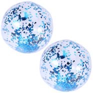 Beach Ball with Confetti Glitters, 5 pcs Inflatable Beach Ball Confetti ...