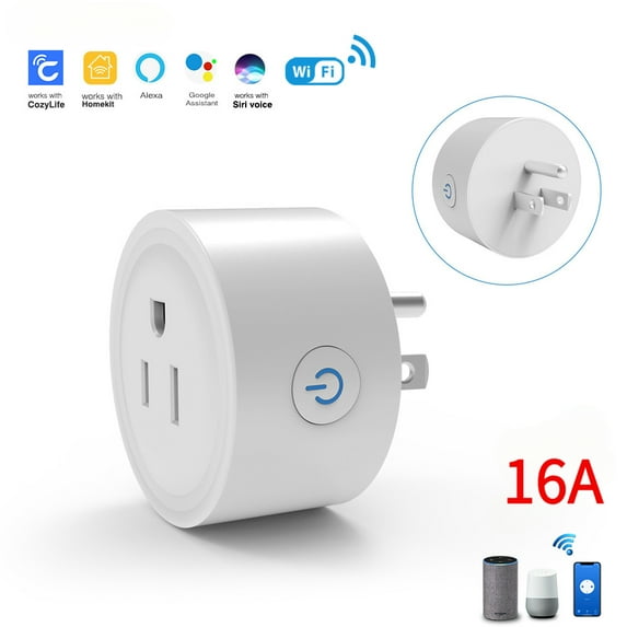 2pcs 16A HomeKit Smart Plug WiFi Outlet, 10A Mini Socket Compatible w ...