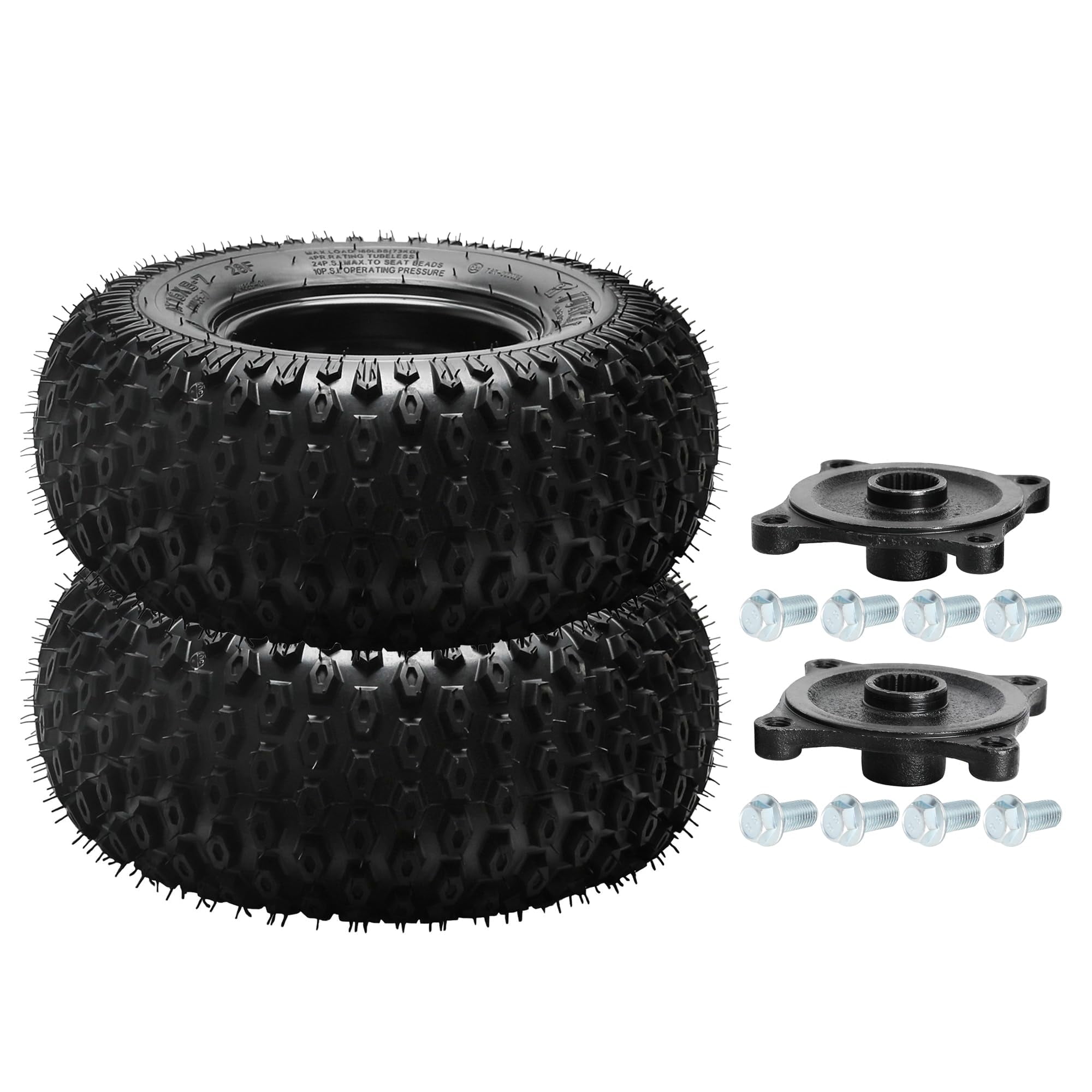 2pcs 16x8-7 ATV Wheel Tires Rim, 16x8x7 Go-Kar Tires, 4 PR Tubeless ...
