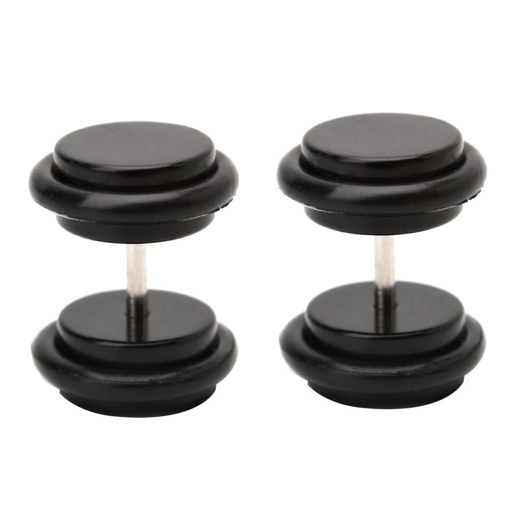 2pcs 18G (1.2mm) Ear Studs 00G (10mm) Acrylic Fake Ear Plug Taper ...
