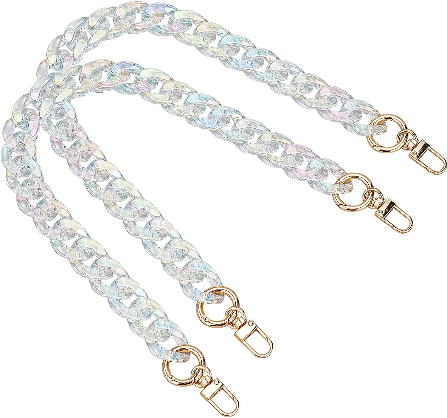 2pcs 19 Inch Bag Handle Chain Acrylic Handbag Chain Straps Shoulder ...