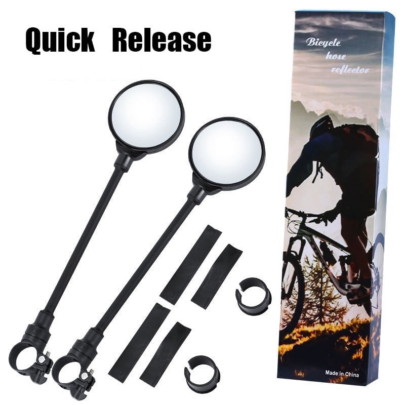 2pcs/1pair Universal Bicycle Rearview Mirror with Bendable Hose 360 ...