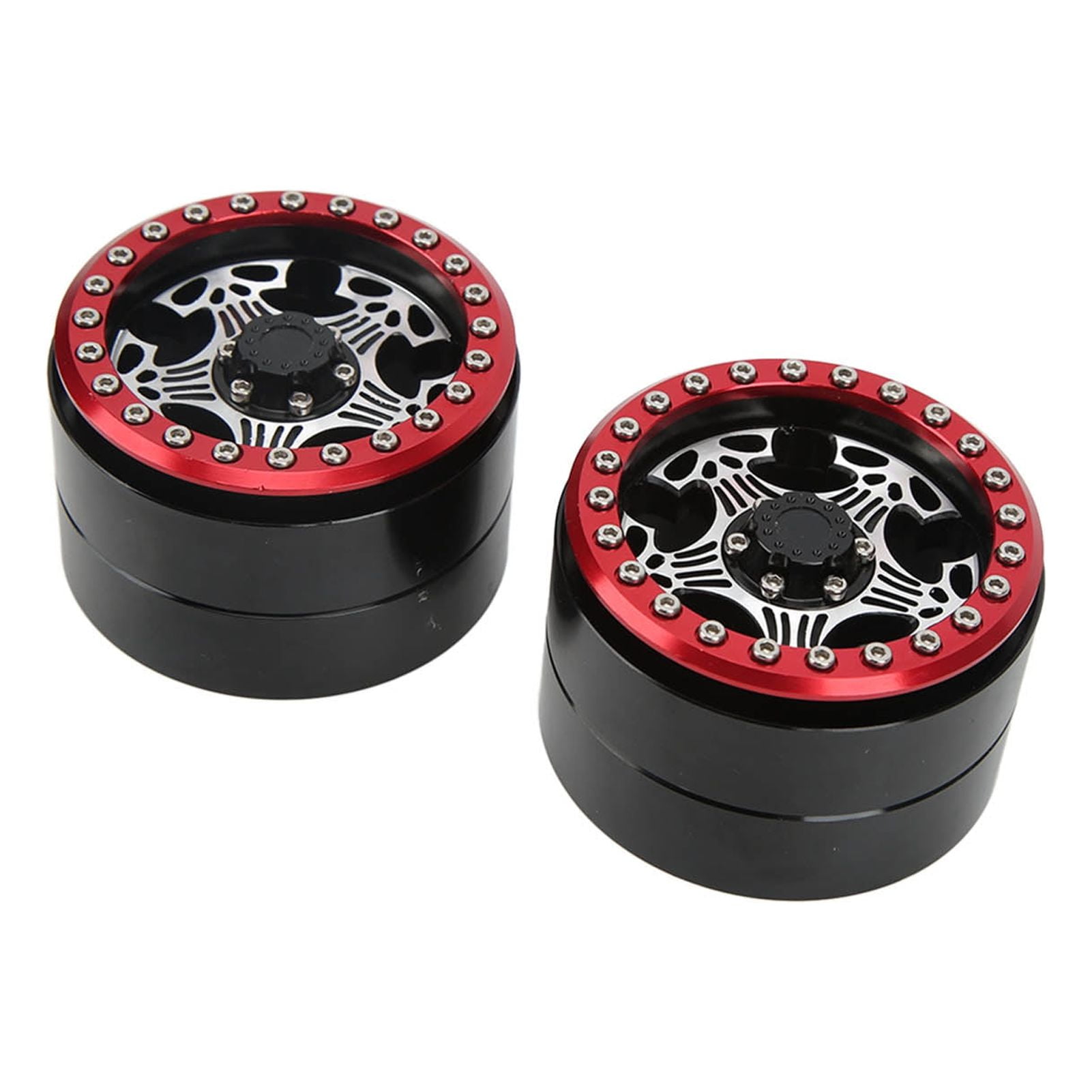 2pcs 2.2inch RC Aluminum Beadlock Wheel Rims 5 Spoke Metal Wheel Hub for Axial SCX10 1/10 RC ...