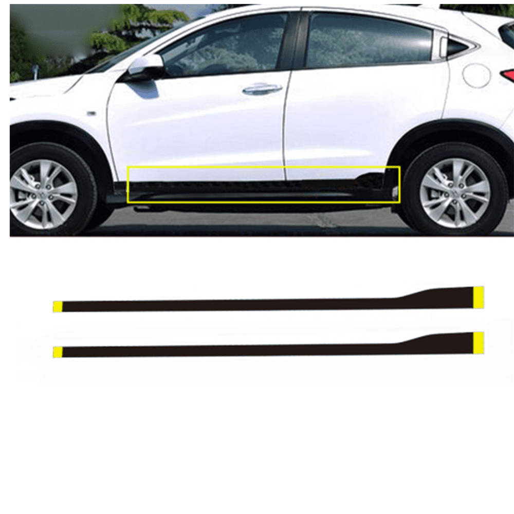 2pcs 2.3M Carbon Fiber Stickers DIY Car Body Side Skirt Decals Auto ...