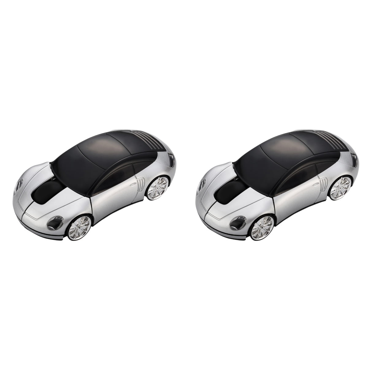 2pcs 2.4GHz 3D Car Shape Wireless Optical Mouse USB Gaming Mouse ...