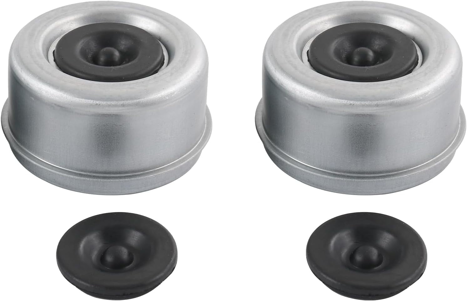 2pcs 2.72" Trailer Axle Wheel Hub and Bearing Dust Cap with Extra 2 ...