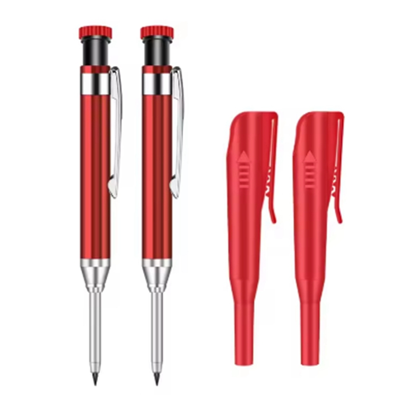 2pcs 2.8mm Metal Solid Carpenter Mechanical Pencil with Holder Deep ...