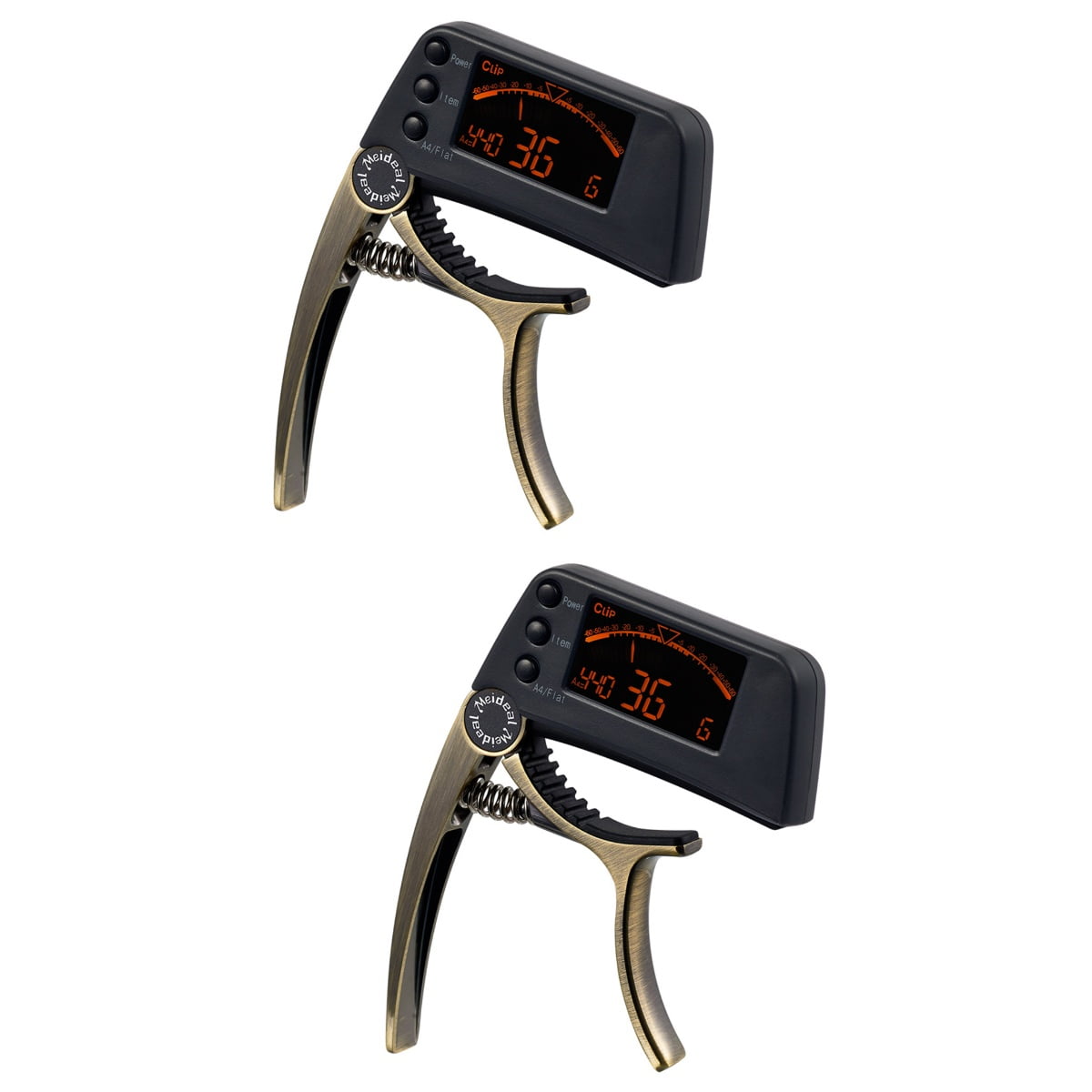 2pcs 2-In-1 Electric Digital LCD Electronic Guitar Tuner And Capo Clip ...