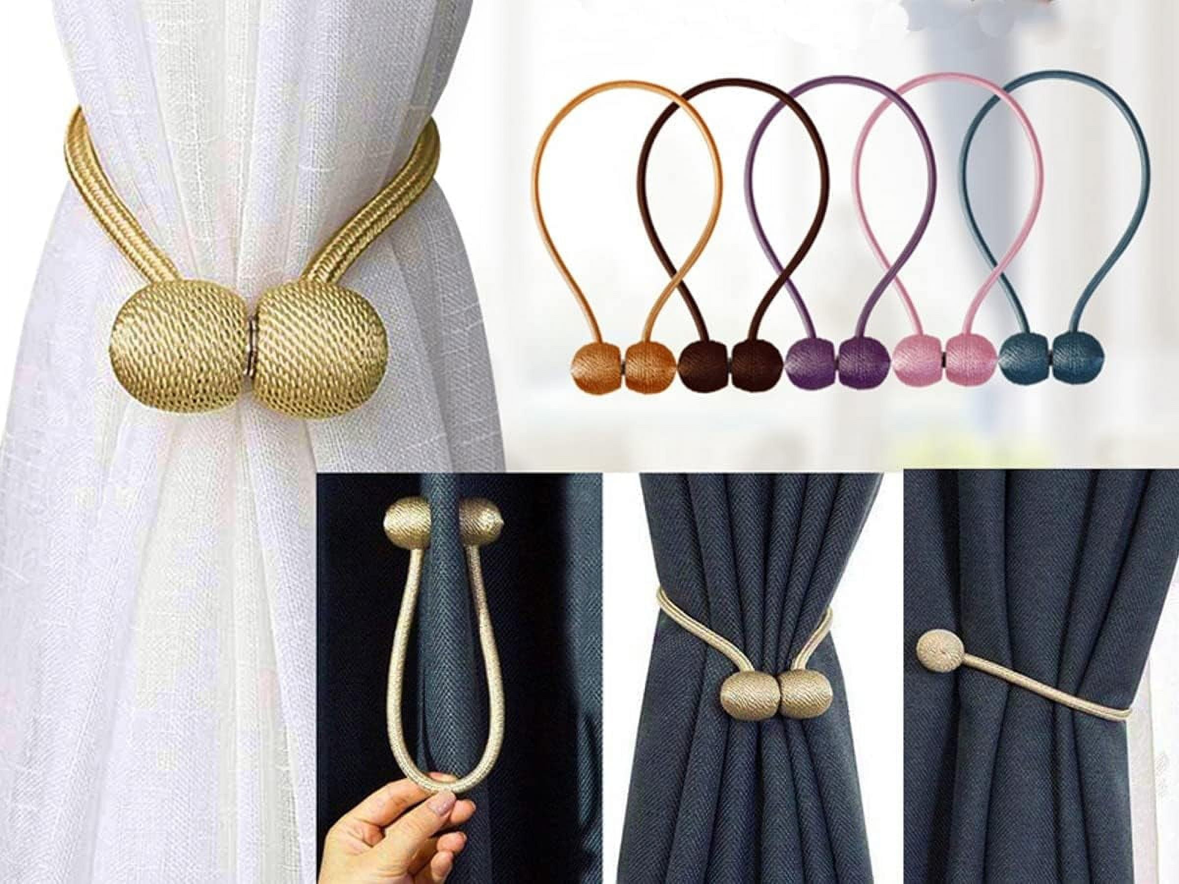 2pcs 2 Magnetic Curtain tiebacks - Curtain holdbacks, Curtain ...