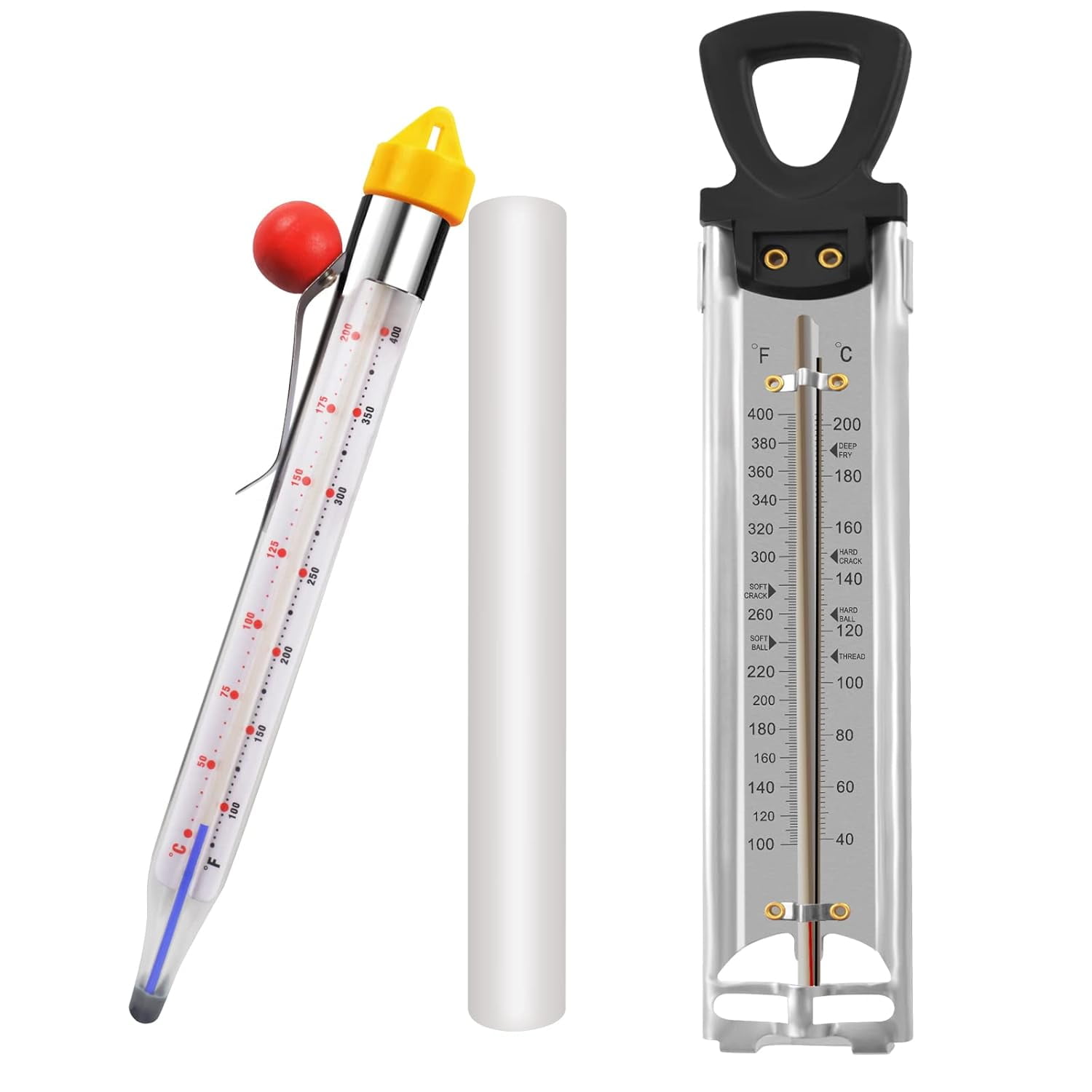 2pcs 2 Thermometer Candy Deep Fry Oil Frying Syrup Jam Jelly Sugar ...