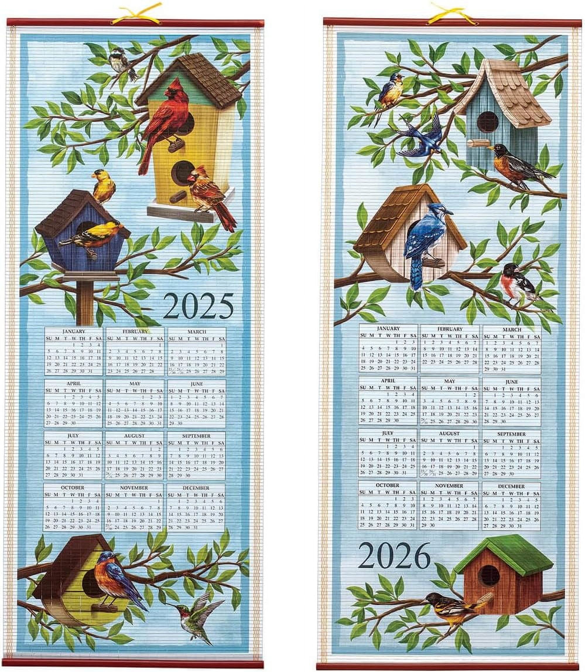 2pcs 2 Year Scroll Calendar, s Houses Design – Ideal for Small Spaces ...