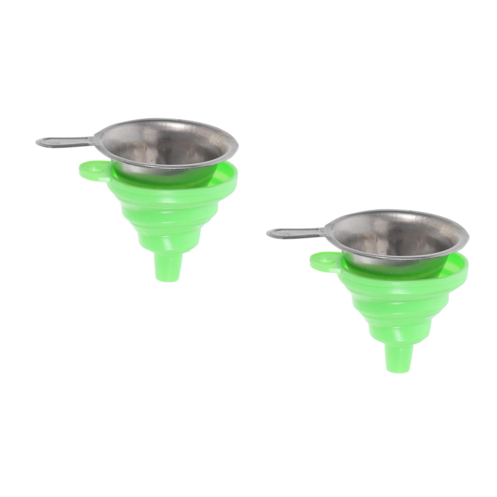 2pcs 2 in 1 Resin Transferring Funnel Set Silicone Foldable Funnel ...