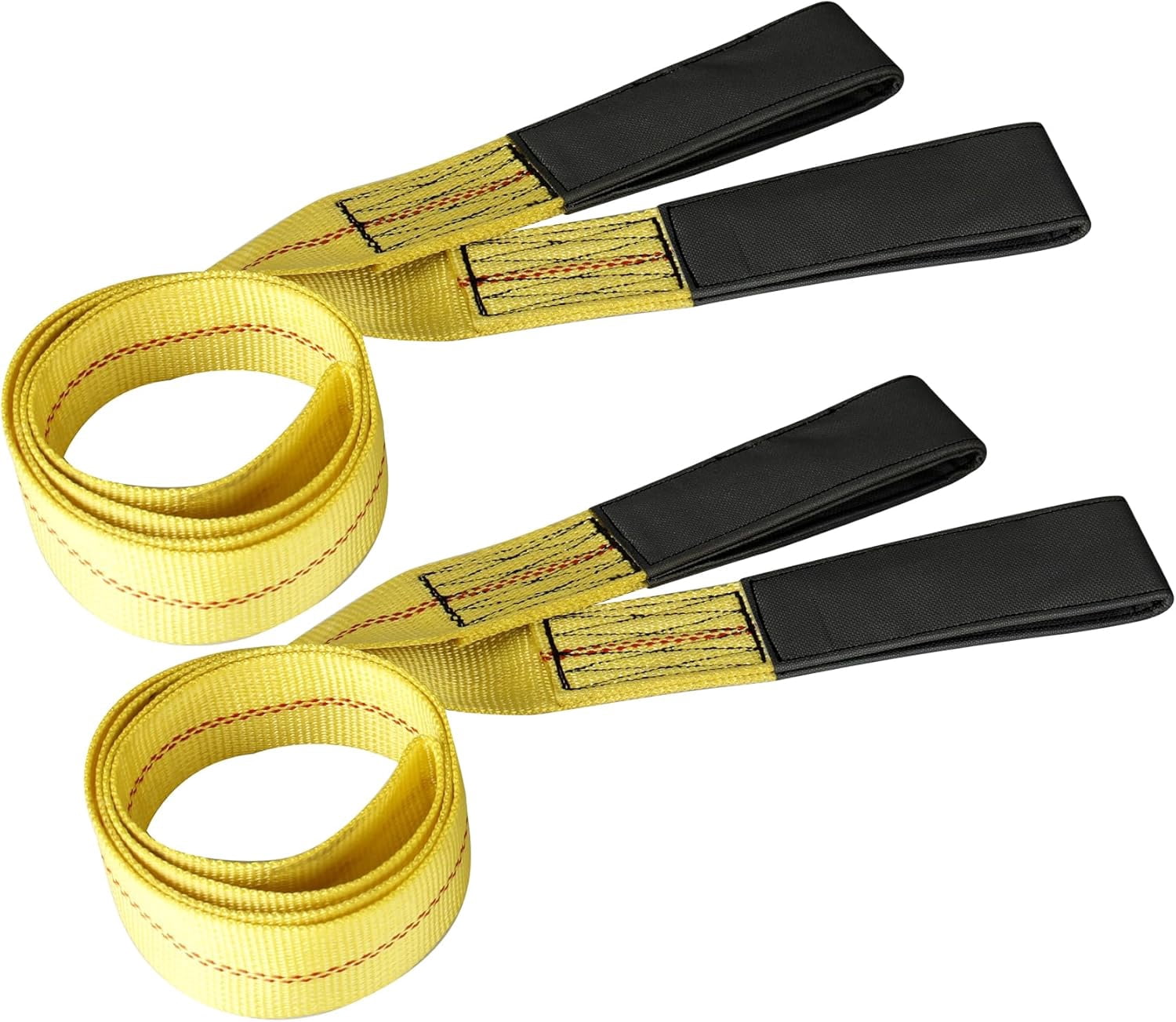 2pcs 2 inch by 6 feet Lifting Strap 3000 lbs Load Capacity and 9000 lbs ...